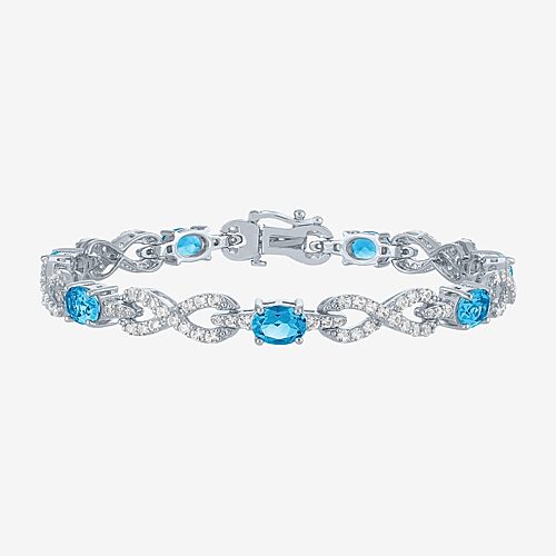 Click here for Gemstone Sterling Silver Infinity 7.5 Inch Tennis... prices