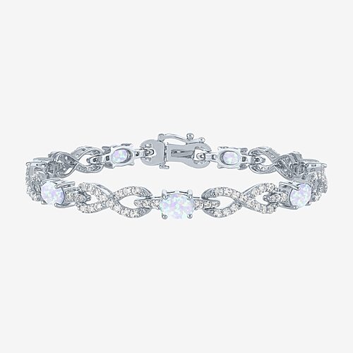 Click here for Gemstone Sterling Silver Infinity 7.5 Inch Tennis... prices