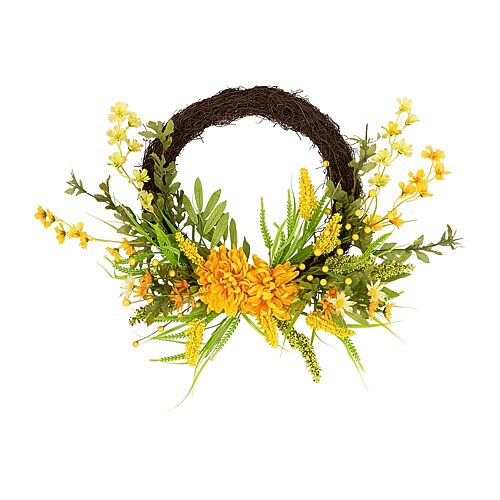 Click here for Northlight 22in Peonies Twig Wreath  One Size  Bro... prices
