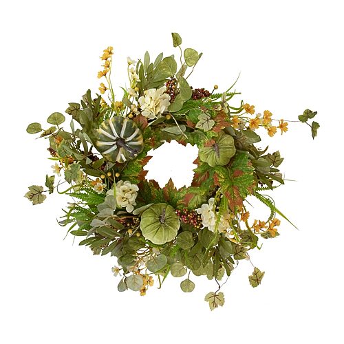 Click here for Northlight 24in Pumpkin Berry Twig Unlit Wreath  O... prices
