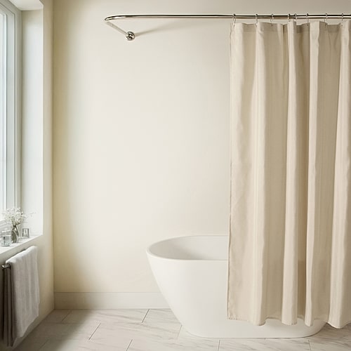 Click here for Casual Comfort Linen-Look Solid Shower Curtain  On... prices