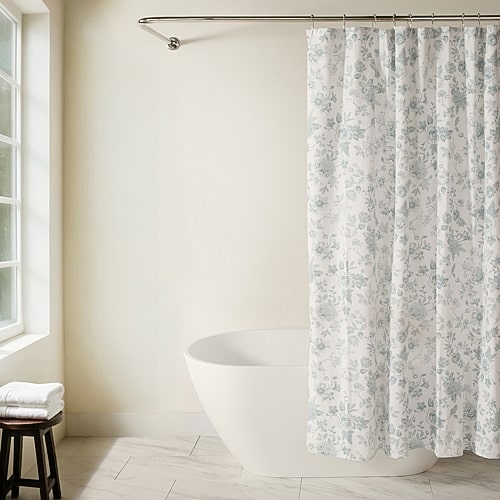 Click here for Casual Comfort Cotton Blend Floral Shower Curtain... prices