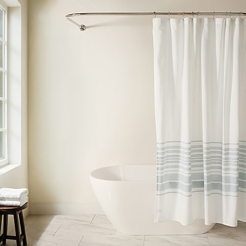Click here for Casual Comfort Cotton Blend Placement Stripe Showe... prices