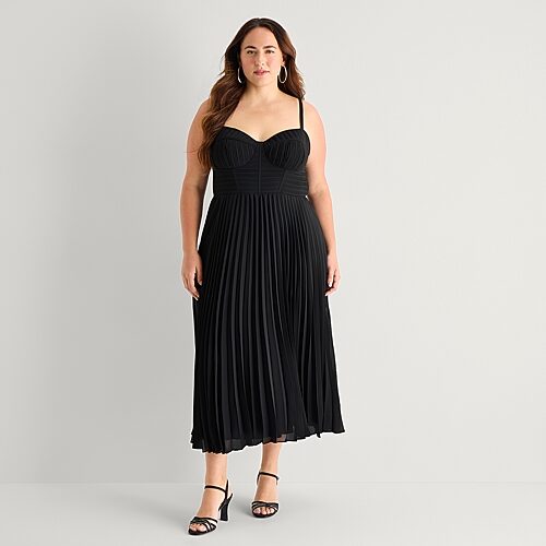Click here for Premier Amour Womens Plus Midi Sweetheart Neck Sle... prices