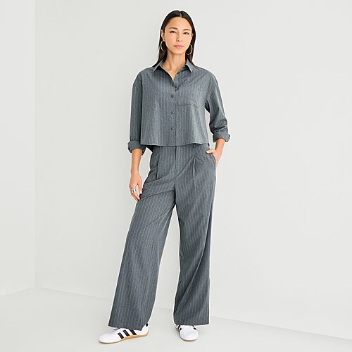 Click here for Stylus Womens Straight High Rise Trouser  Small  G... prices