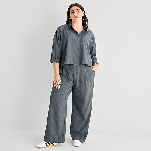 Click here for Stylus Womens Plus Straight High Rise Trouser  1x... prices