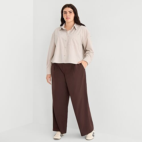 Click here for Stylus Womens Plus Straight High Rise Trouser  2x... prices