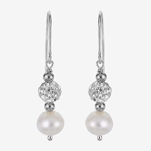 Click here for Womens White Cultured Freshwater Pearl Sterling Si... prices