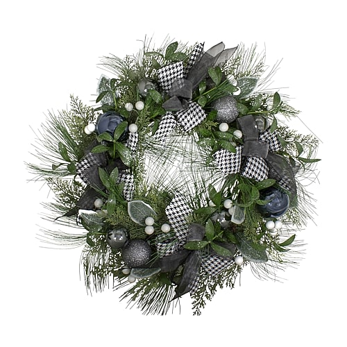 Click here for Houndstooth and White Berries Artificial Christmas... prices
