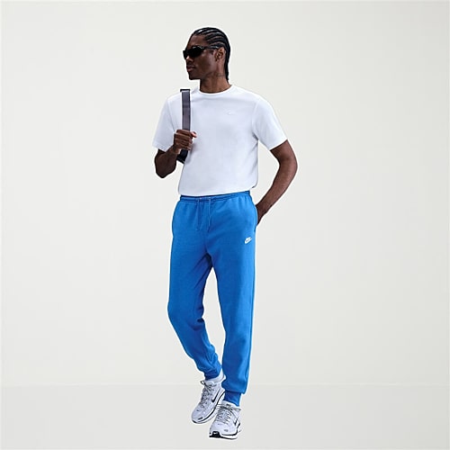 Nike Club Mens Fleece Drawstring Joggers Pants - Lite Photo Blue