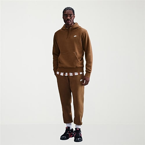 Nike Club Mens Fleece Drawstring Joggers Pants - Mosswood Brown