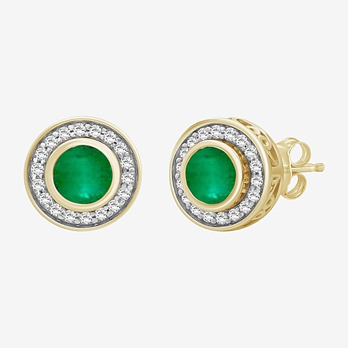 Click here for (I-J / I2-I3) 1/5 CT. Genuine Green Emerald 10K Go... prices