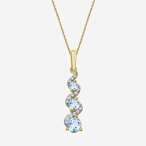 Click here for Womens Diamond Accent Genuine Blue Topaz 10K Gold... prices
