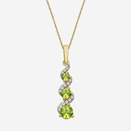 Click here for Womens Diamond Accent Genuine Green Peridot 10K Go... prices