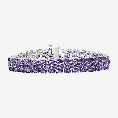 Click here for Womens Genuine Purple Amethyst Sterling Silver Ten... prices