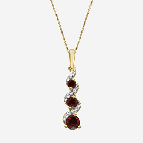 Click here for Womens Diamond Accent Genuine Red Garnet 10K Gold... prices