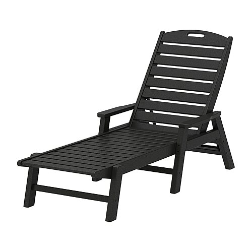 Click here for POLYWOOD Nautical Chaise with Arms  One Size  Blac... prices
