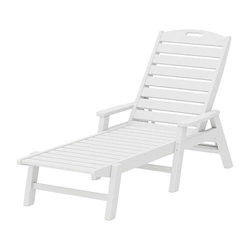 Click here for POLYWOOD Nautical Chaise with Arms  One Size  Whit... prices