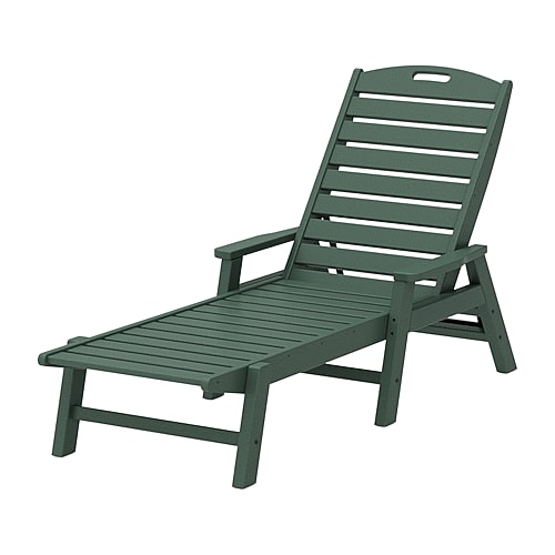 Click here for POLYWOOD Nautical Chaise with Arms  One Size  Gree... prices