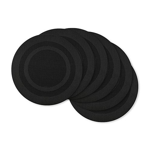 Click here for Design Imports Black Round Double frame Placemat... prices