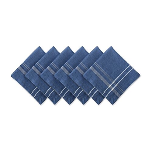 Click here for Chambray French Stripe Napkin  Set of 6 - Blue prices