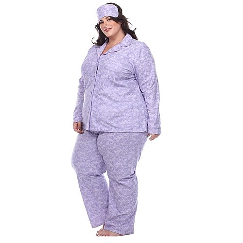 Click here for Plus Size White Mark 3pc. Pajama Set prices
