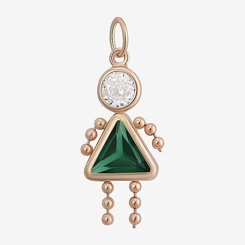 Click here for 10K Gold May Birthstone Babies Girl Charm  One Siz... prices