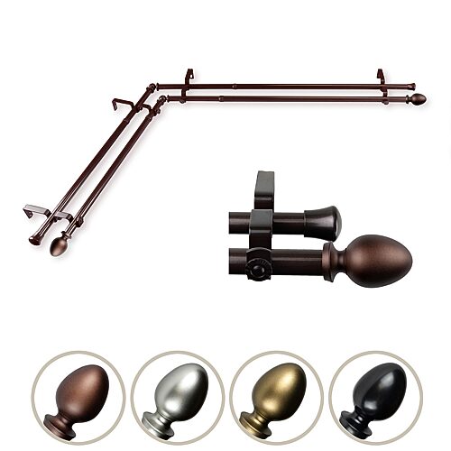 Click here for Rod Desyne Emeka Corner Double Curtain Rod  One Si... prices