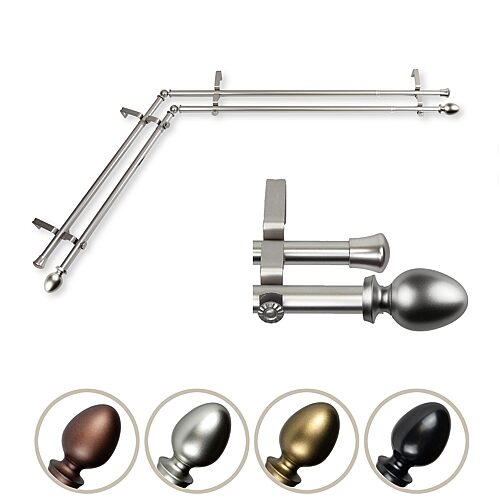 Click here for Rod Desyne Emeka Corner Double Curtain Rod  One Si... prices