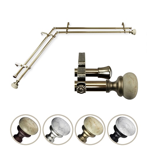 Click here for Rod Desyne Merlyn Corner Double Curtain Rod  One S... prices