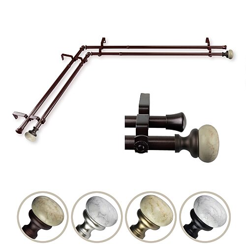 Click here for Rod Desyne Merlyn Corner Double Curtain Rod  One S... prices