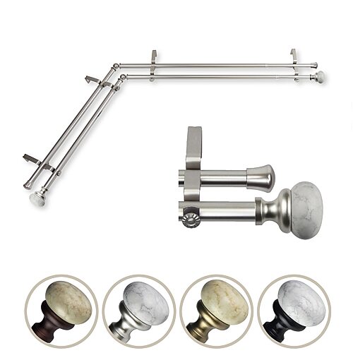 Click here for Rod Desyne Merlyn Corner Double Curtain Rod  One S... prices