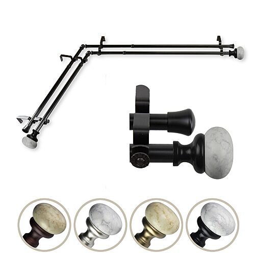 Click here for Rod Desyne Merlyn Corner Double Curtain Rod  One S... prices
