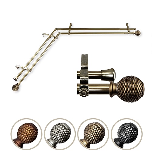 Click here for Rod Desyne Ozana Corner Double Curtain Rod  One Si... prices