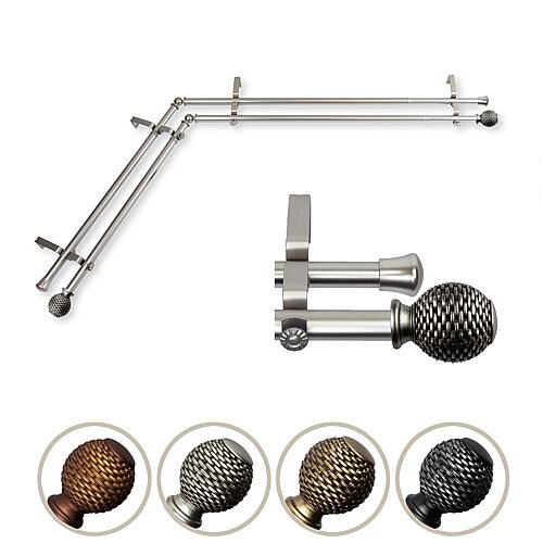 Click here for Rod Desyne Ozana Corner Double Curtain Rod  One Si... prices