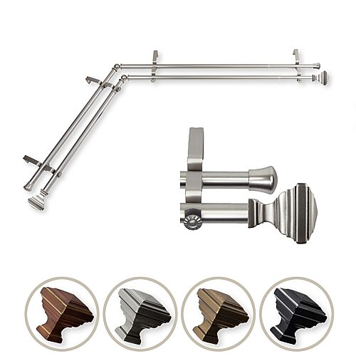 Click here for Rod Desyne Eudora Corner Double Curtain Rod  One S... prices