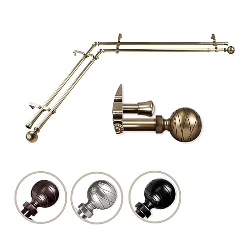 Click here for Rod Desyne Arman Corner Double Curtain Rod  One Si... prices