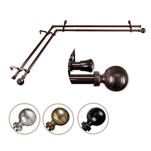 Click here for Rod Desyne Arman Corner Double Curtain Rod  One Si... prices