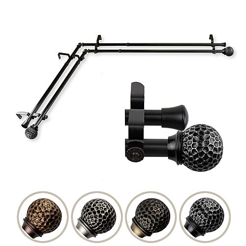 Click here for Rod Desyne Celio Corner Double Curtain Rod  One Si... prices