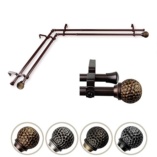Click here for Rod Desyne Celio Corner Double Curtain Rod  One Si... prices