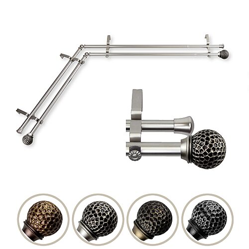 Click here for Rod Desyne Celio Corner Double Curtain Rod  One Si... prices