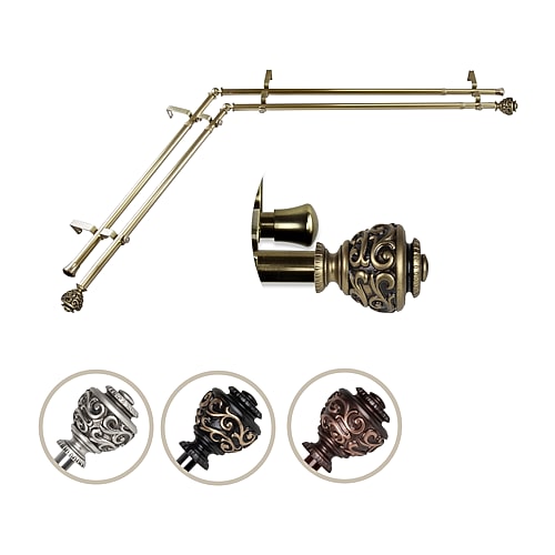 Click here for Rod Desyne Eleanor Corner Double Curtain Rod  One... prices