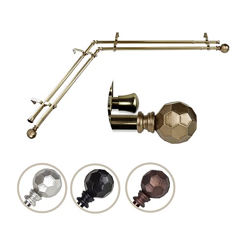 Click here for Rod Desyne Christiano Corner Double Curtain Rod  O... prices