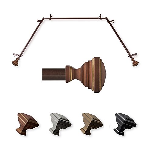 Click here for Rod Desyne Eudora Bay Window Rod  One Size  Brown prices
