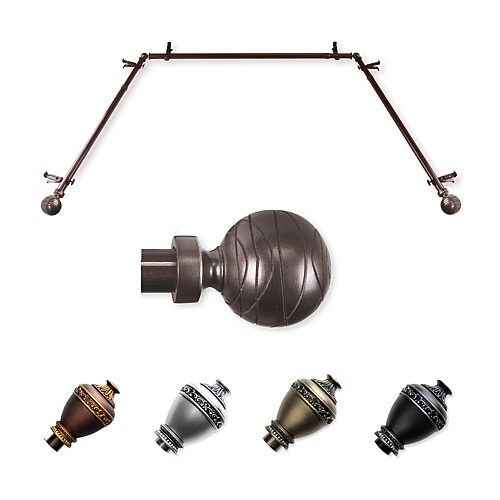 Click here for Rod Desyne Arman Bay Window Rod  One Size  Brown prices