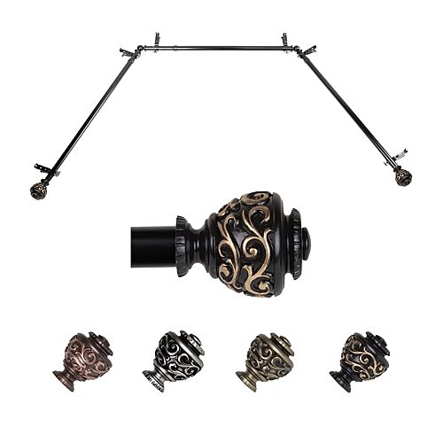 Click here for Rod Desyne Eleanor Bay Window Rod  One Size  Black prices