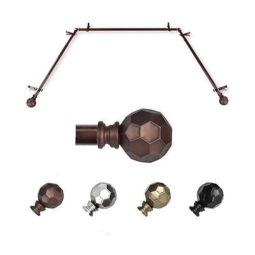 Click here for Rod Desyne Christiano Bay Window Rod  One Size  Br... prices