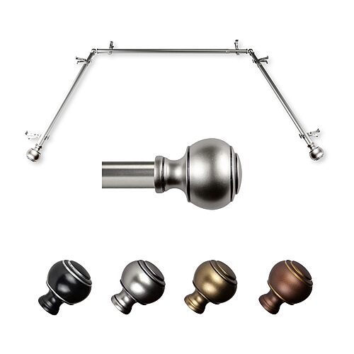 Click here for Rod Desyne Jaylin Bay Window Rod  One Size  Silver prices