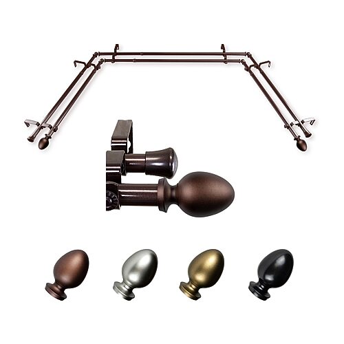 Click here for Rod Desyne Emeka Double Bay Window Rod  One Size... prices