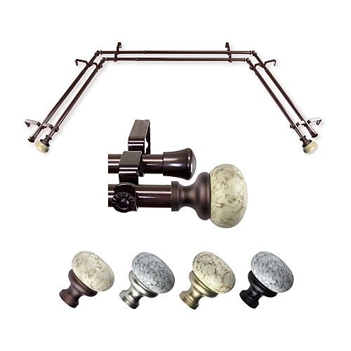 Click here for Rod Desyne Merlyn Double Bay Window Rod  One Size... prices